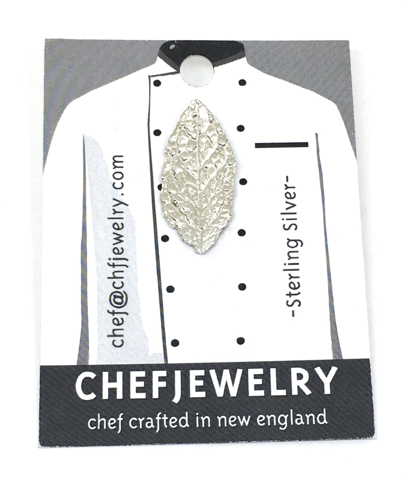 Real Mint Leaf Pin in Sterling Silver – ChefJewelry